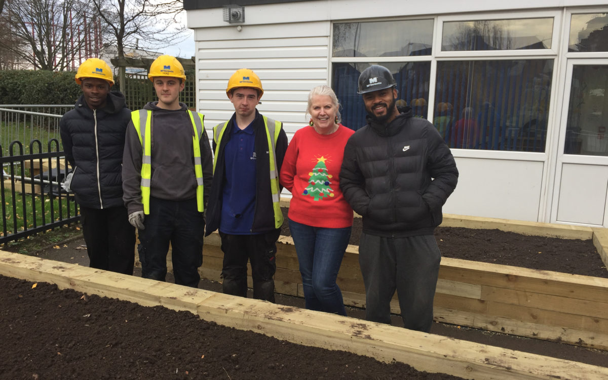 News - building new vegetable beds at Nechells POD | McDermotts